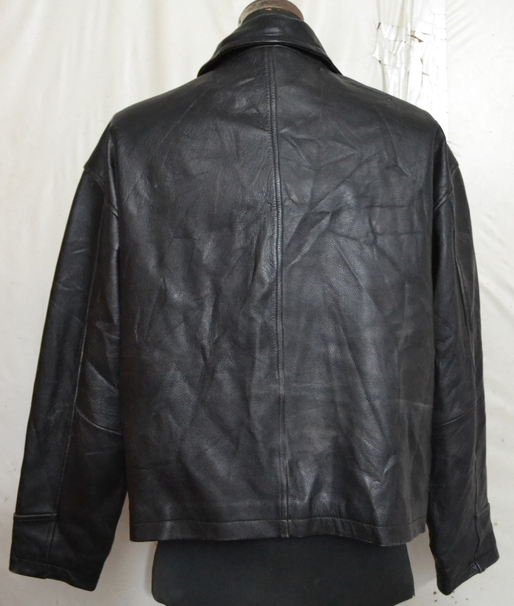 ALBERT DUKE Men's Flight Bomber Heavy Leather Jacket(M-B73)