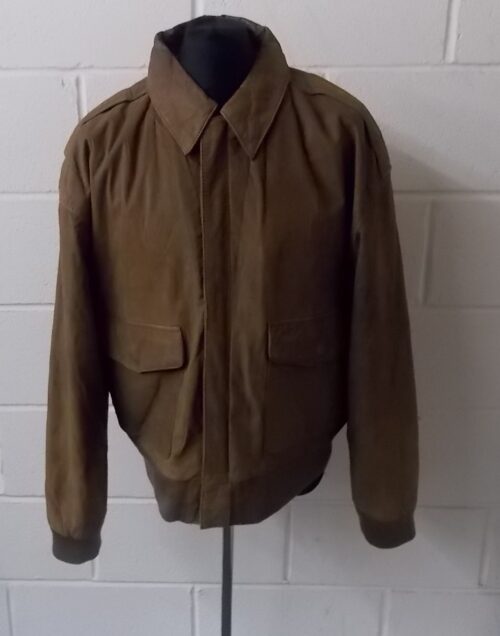 GLOBAL IDENTITY G-111 Men’s Type A-2 Flight Bomber Leather Jacket With ...